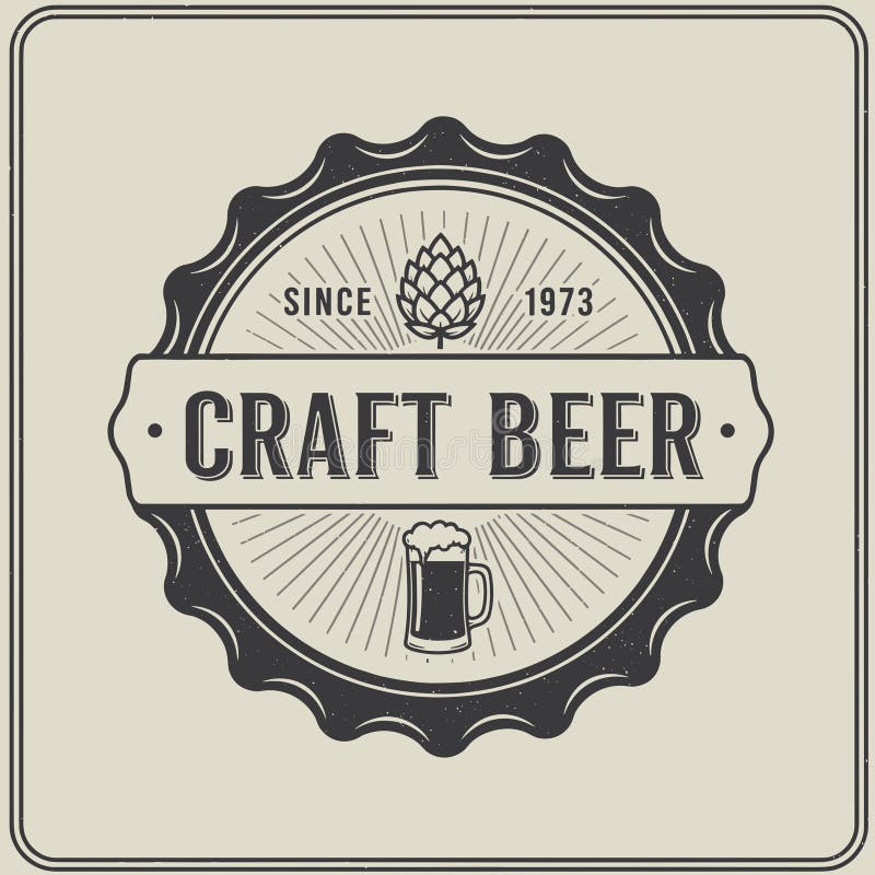 Craft Beer Label. Vector Illustration Stock Illustration - Illustration ...