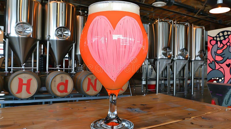 Craft Beer Exhibition, a Large Glass of Beer Stock Illustration ...