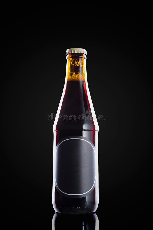 Craft Beer, Generic Bottle with Black Background Stock Photo - Image of ...