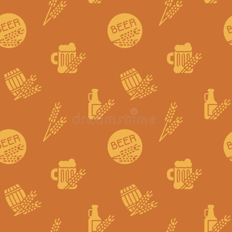 Craft beer icons pattern stock vector. Illustration of design - 173914265