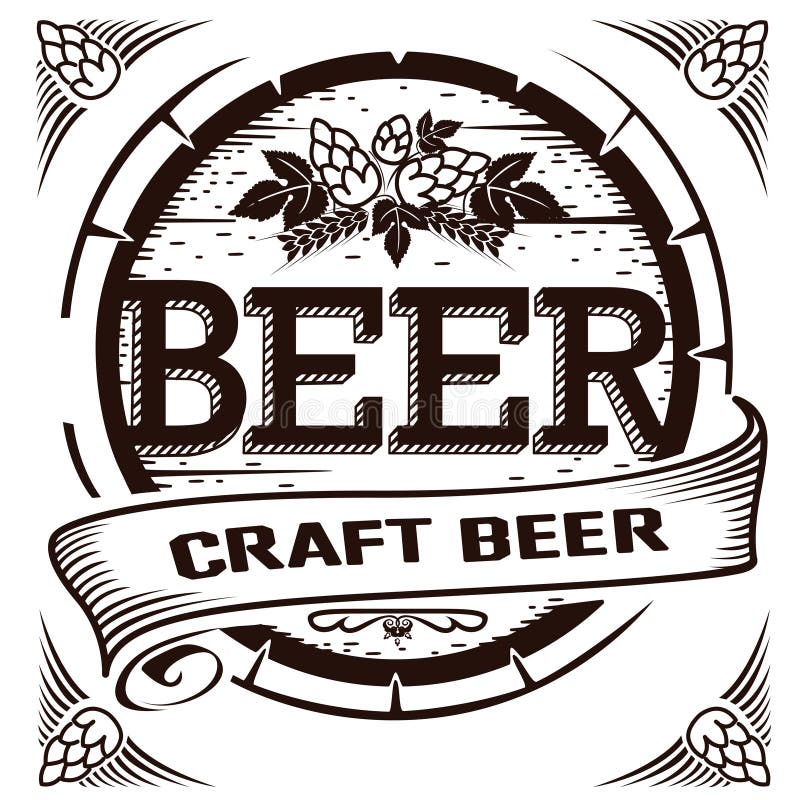 Craft beer label stock vector. Illustration of wheat - 89531260