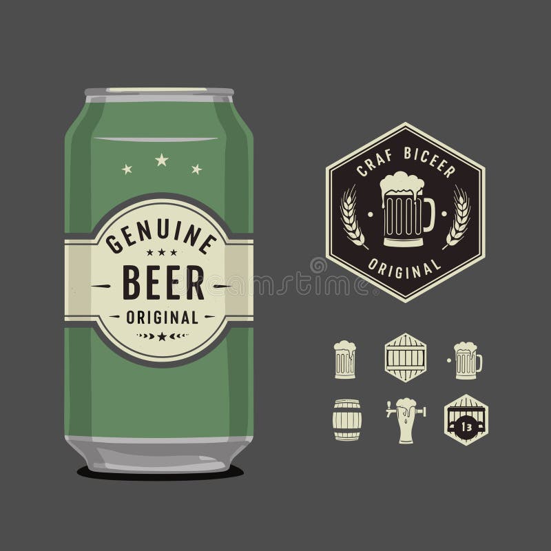 Craft Beer Label. Vector Illustration Stock Vector - Illustration of ...