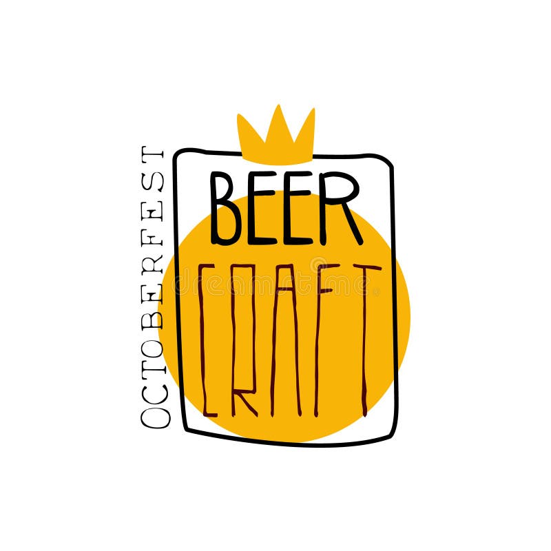 Craft Beer Square Frame Logo Design Template Stock Vector ...
