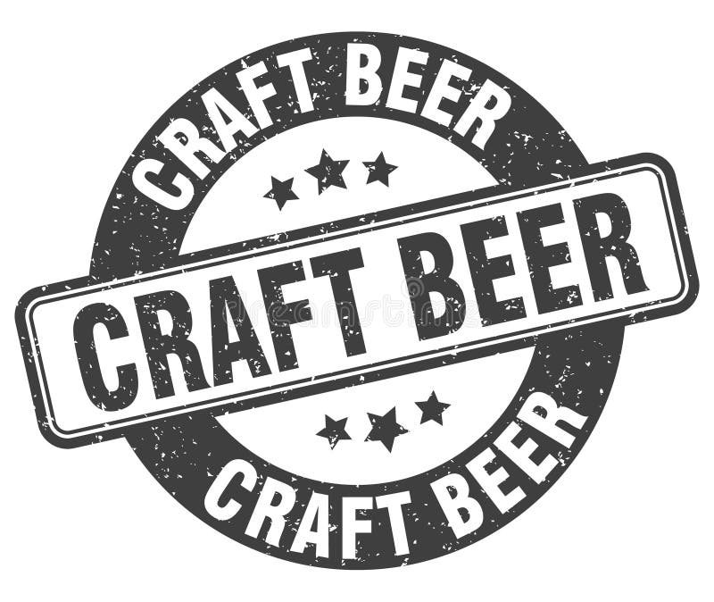Craft Beer Stamp. Craft Beer Label. Round Grunge Sign Stock Vector ...