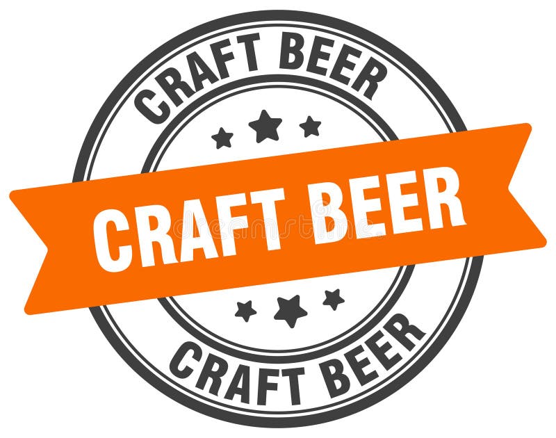 Craft Beer Stamp. Craft Beer Label on Transparent Background. Round ...