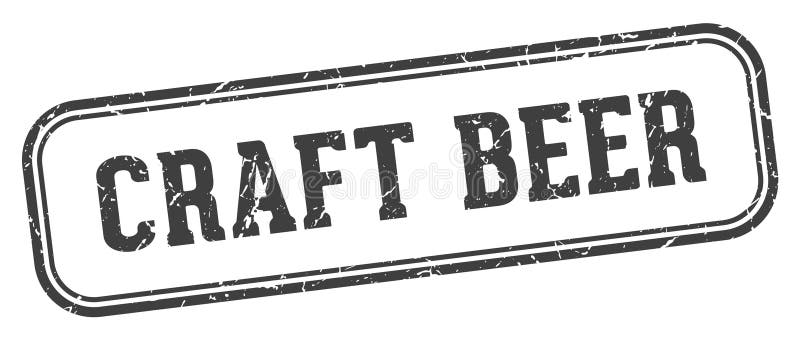 Craft Beer Stamp. Craft Beer Rectangular Stamp on White Background ...