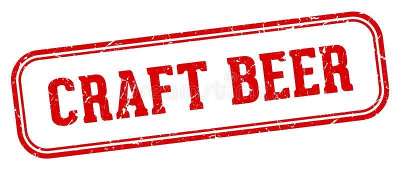 Craft Beer Stamp. Craft Beer Rectangular Stamp on White Background ...