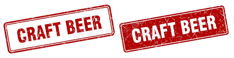 Craft Beer Stamp Set. Craft Beer Square Grunge Sign Stock Vector ...