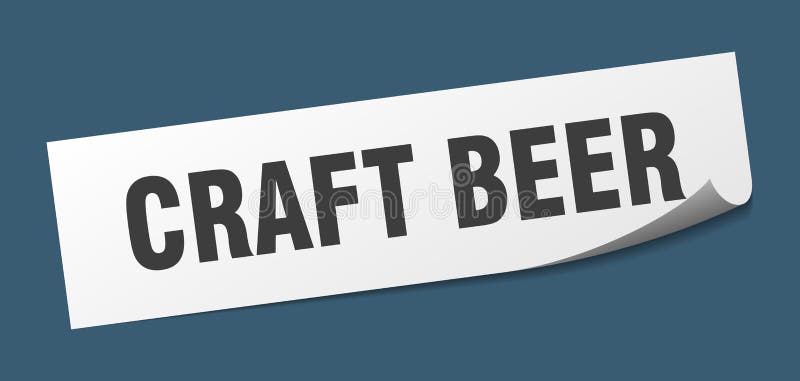 Craft Beer Sticker. Craft Beer Square Isolated Sign Stock Vector ...