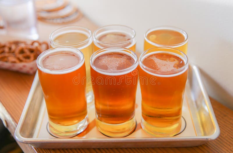 Craft Beer Tasting Flight stock image. Image of beverage - 117103927