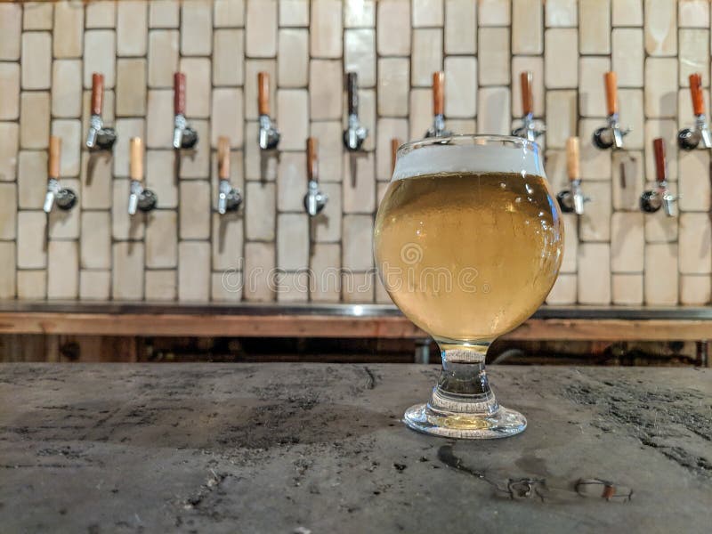 Craft Beer Tasting Flight Sample Stock Photo - Image of colorful, cold ...