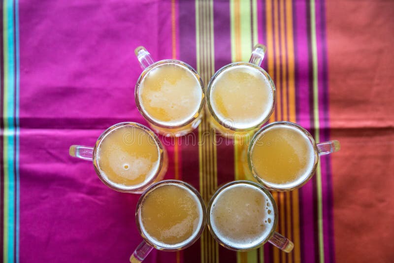 Craft Beer Tasting Flight Sample Stock Image - Image of establishment ...