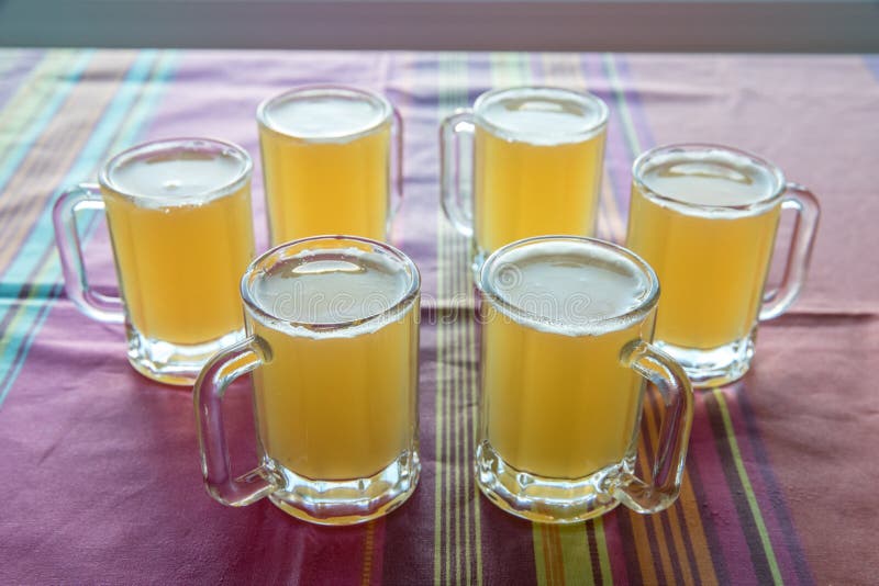 Craft Beer Tasting Flight Sample Stock Photo - Image of artisanal ...