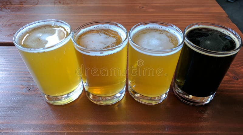 Craft Beer Tasting Flight stock image. Image of culture - 117103821