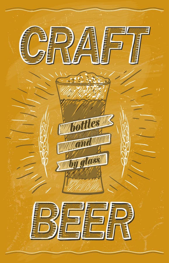 Craft Beer Vector Design Concept Stock Vector - Illustration of craft ...