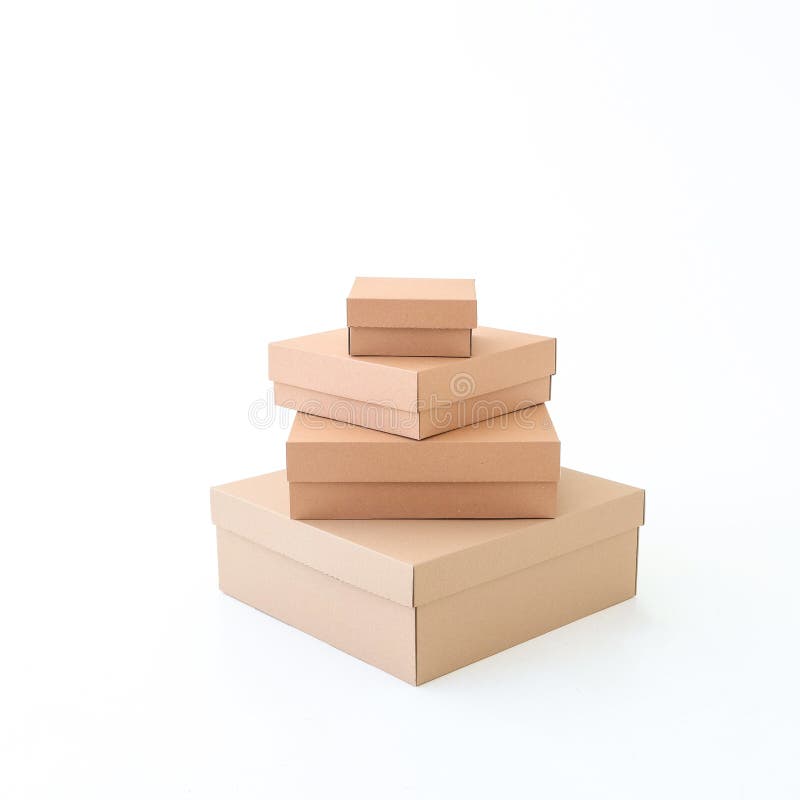 Craft Boxes on a White Background are Stacked on Top of Each Other ...
