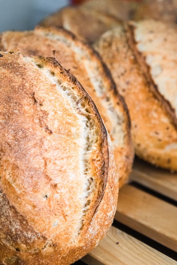 Craft Bread on the Table at the Bakery. the Concept of Small Industries ...