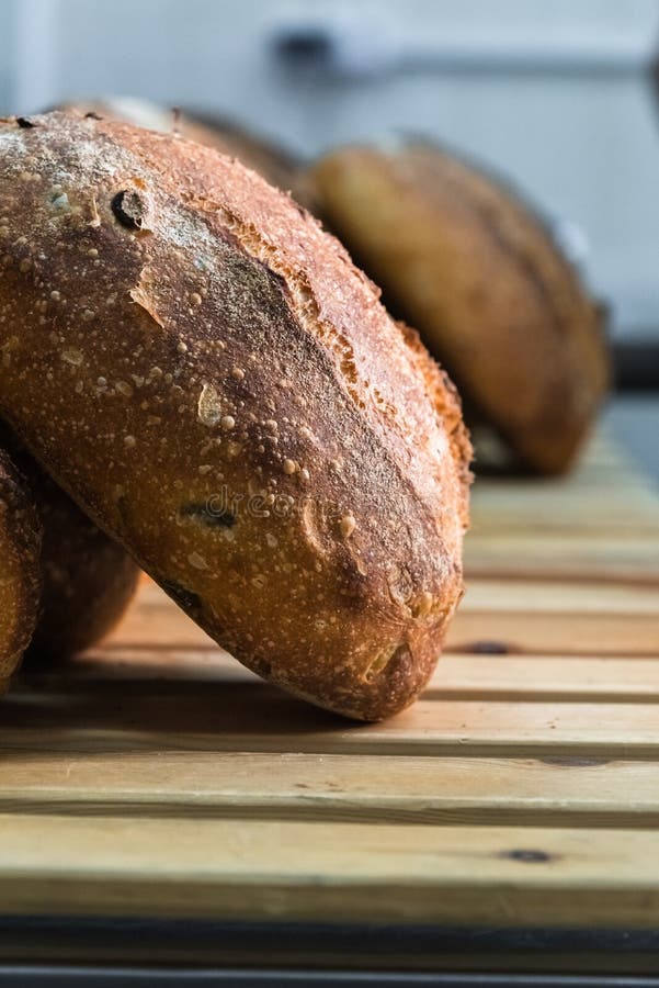Craft Bread on the Table at the Bakery. the Concept of Small Industries ...