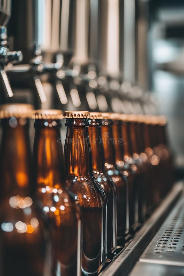 A Craft Brewer Bottling a Batch of Beer in a Compact Brewing Space ...