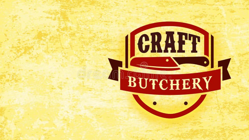 Craft Butchery Custom Emblem with Knife Stock Footage - Video of symbol ...