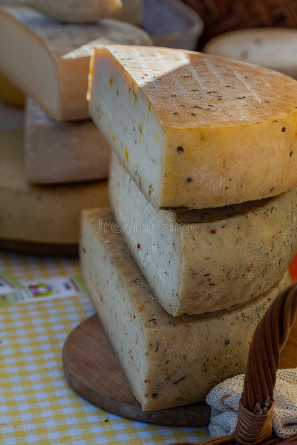 Craft Cheese from Cows Milk. Cheese Head Stock Image - Image of makers ...