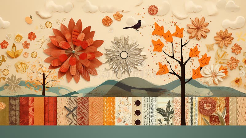 Craft a Collage-style Graphic with Layered Elements Representing Each ...