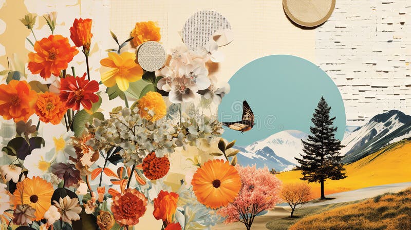 Craft a Collage-style Graphic with Layered Elements Representing Each ...