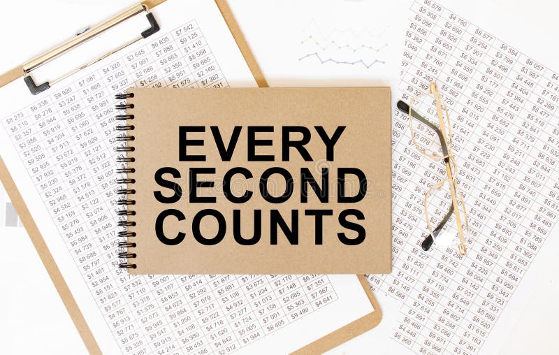 Craft Colour Notepad with Text EVERY SECOND COUNTS. Notepad with ...