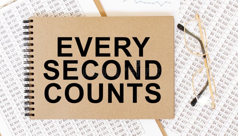 Craft Colour Notepad with Text EVERY SECOND COUNTS. Notepad with ...