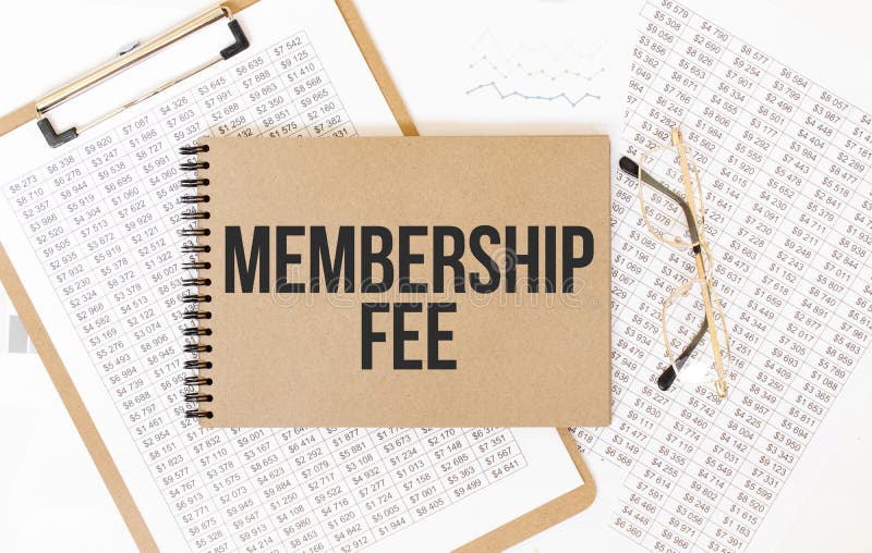 Craft Colour Notepad with Text MEMBERSHIP FEE. Notepad with Eyeglasses ...