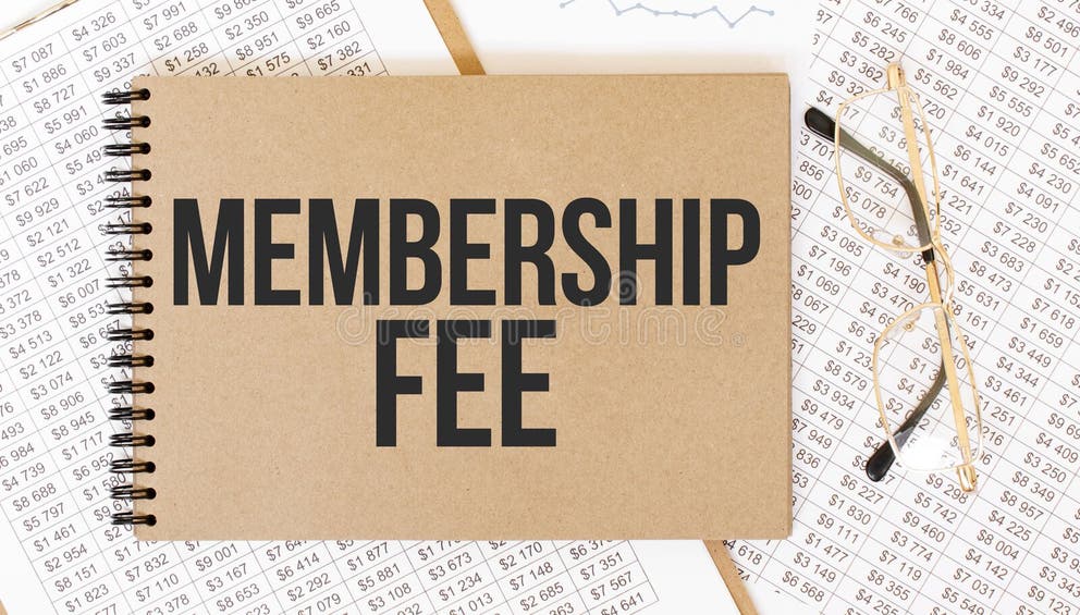 Craft Colour Notepad with Text MEMBERSHIP FEE. Notepad with Eyeglasses ...