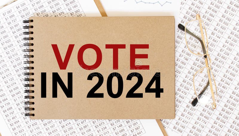 Craft Colour Notepad with Text VOTE in 2024. Notepad with Eyeglasses ...