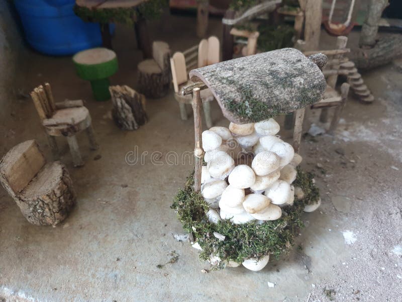 Craft Creation of Small Well Stock Photo - Image of wood, tree: 182636264