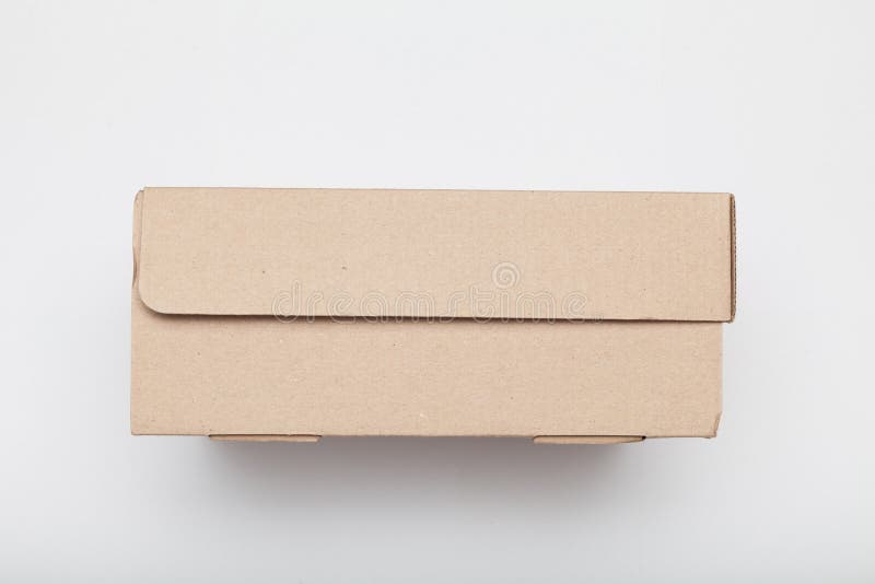 Craft Delivery Box, Cardboard Parcel. Copy Space for Text Stock Photo ...