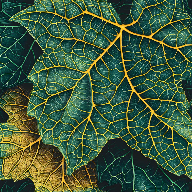 Organic Pattern Inspired by the Interconnected Veins of a Leaf. AI ...