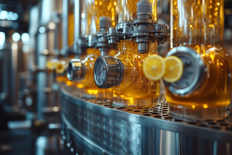 Craft Distillery Setting for Limoncello Production with Vibrant Citrus ...