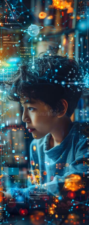 Craft a Dynamic Collage Symbolizing the Journey of Virtual Learning ...