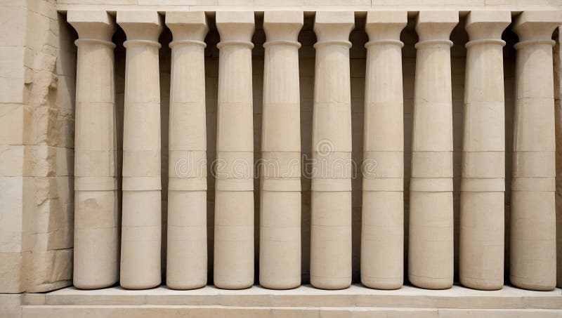 Fluted Elegance: Limestone Carving Mosaic. AI Generate Stock ...