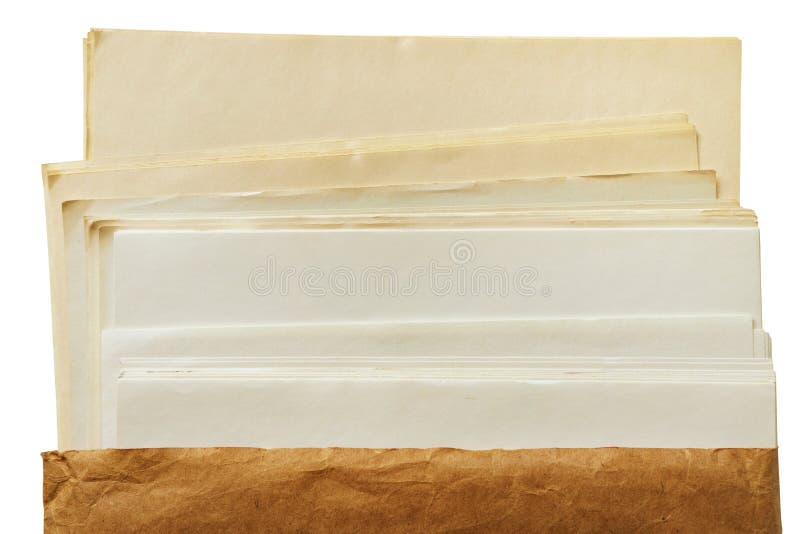 Craft Folder with Different Types of Paper. Stock Image - Image of ...