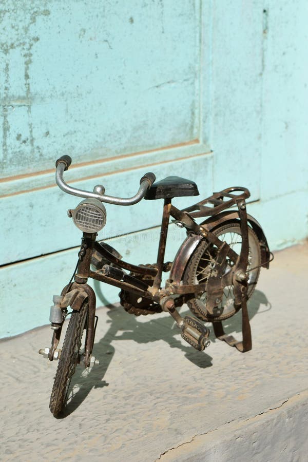 A Craft in the Form of a Toy Bicycle Model with a Light Blue Window ...