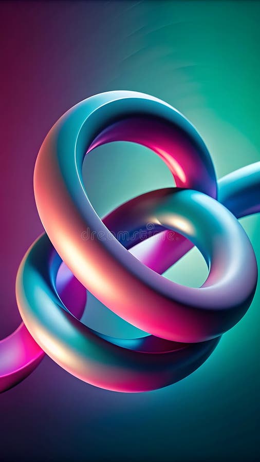 Craft a Gradient Transitioning from Teal To Magenta with Interlocking ...