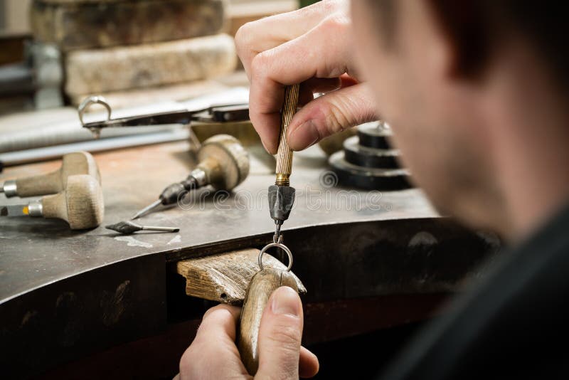Craft jewellery making. stock image. Image of hand, making - 51837245