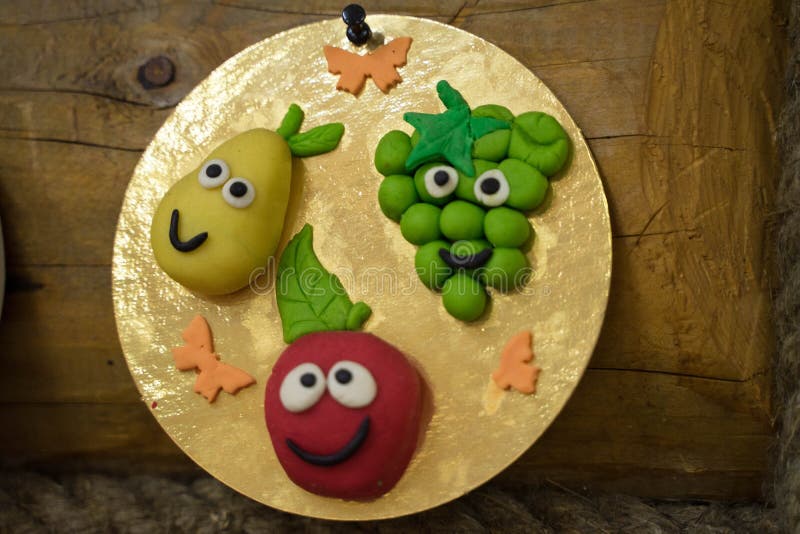 Craft of Multi-colored Marzipan Stock Photo - Image of paper, event ...