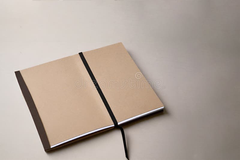 Craft Notebook on the Table Stock Illustration - Illustration of blank ...