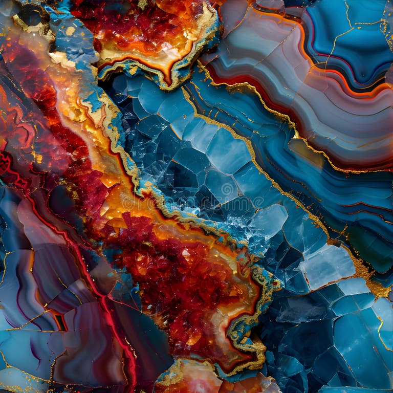The Intricate Textures of a Geode S Crystalline Formations. AI ...