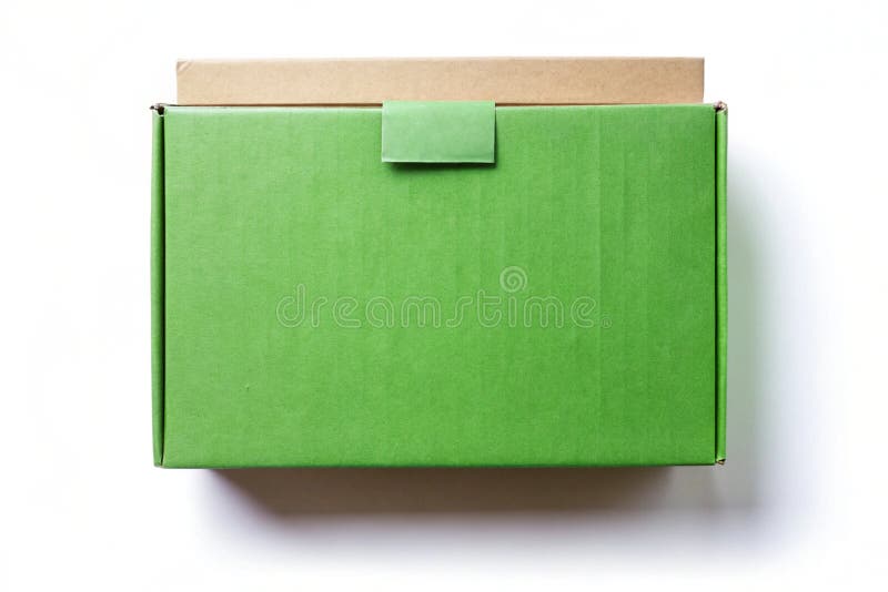 Craft Paint Green Tone Color on Cardboard Box Stock Illustration ...