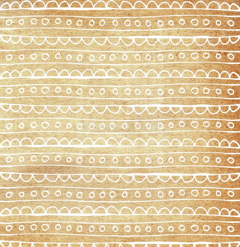 Craft Paper with a Doodle-style Pattern Stock Illustration ...