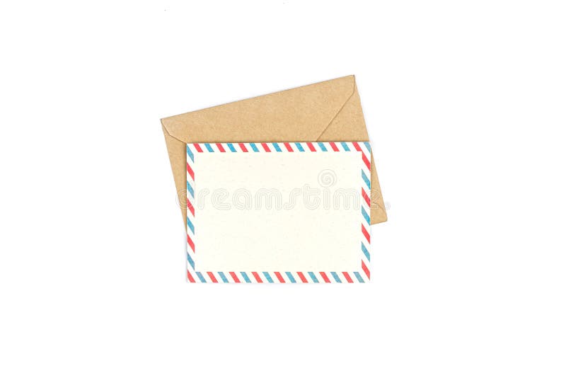 Blank Greeting Card Brown Envelope No Background Stock Photos - Free ...