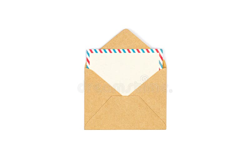 Blank Greeting Card Brown Envelope No Background Stock Photos - Free ...