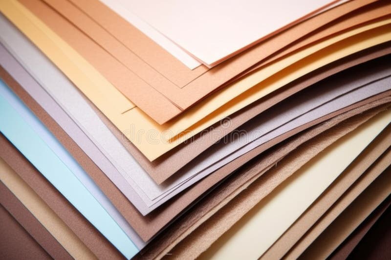 Craft Paper Samples Arranged on a Flat Surface Stock Illustration ...